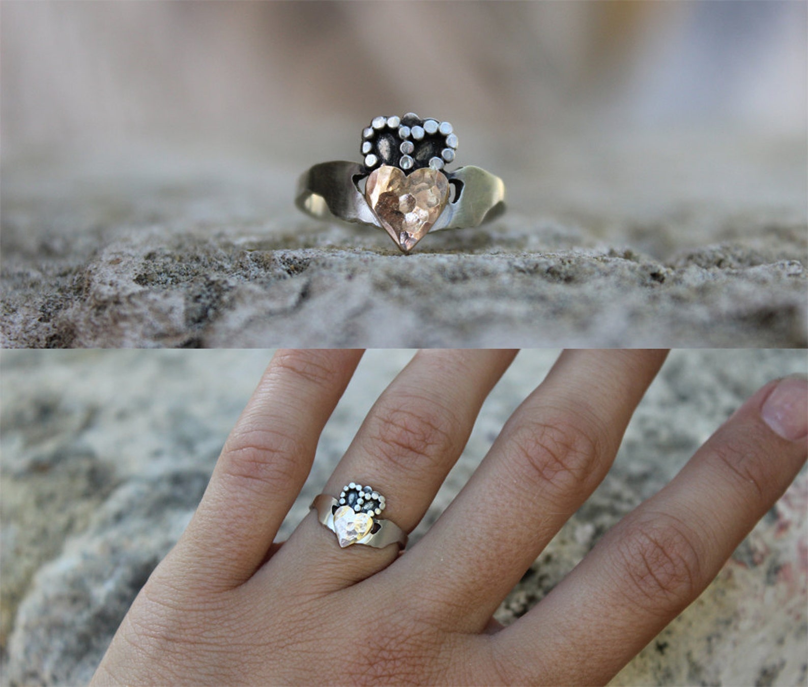 Handcrafted Modern Claddagh Ring Irish Promise Friendship - Etsy Australia