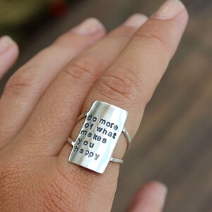 Own Your Statement Ring - Inspirational Personalized Quote Ring ...