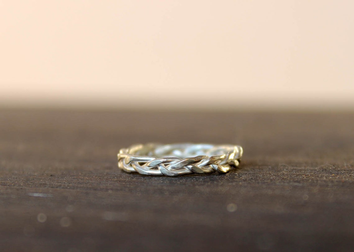 Sterling Silver Braided Ring - Etsy