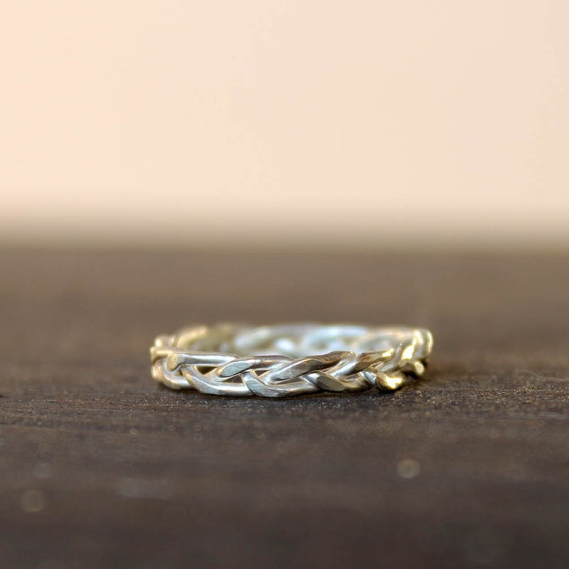 Silver Braided Ring - Etsy