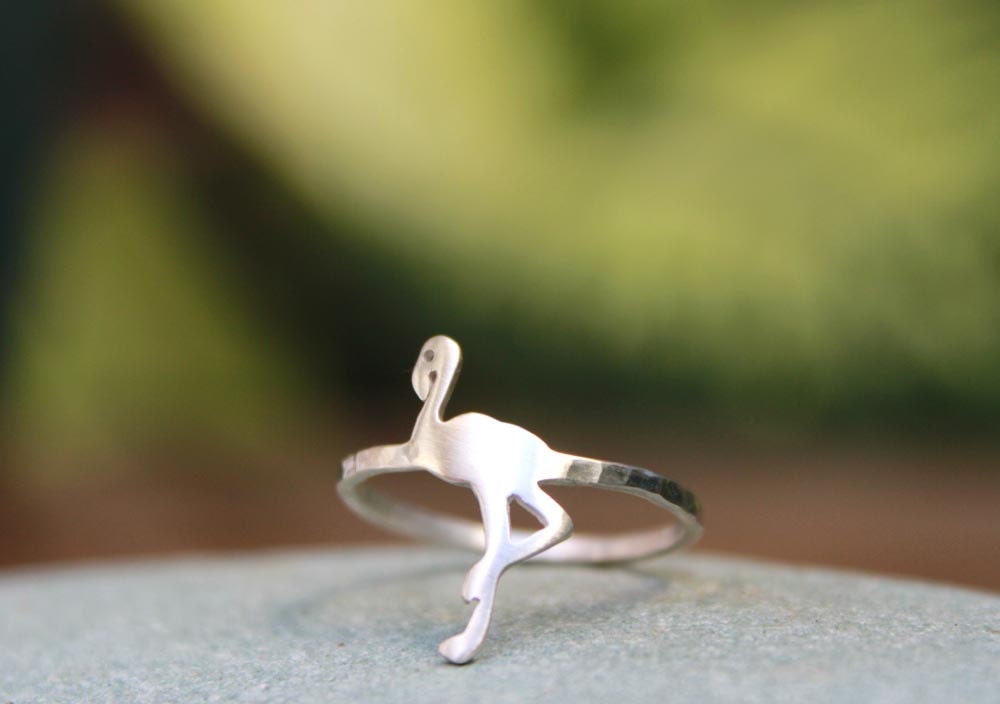 Flamingo Ring - Flamingo Jewelry - Tropical Jewelry - Bird Ring - Etsy