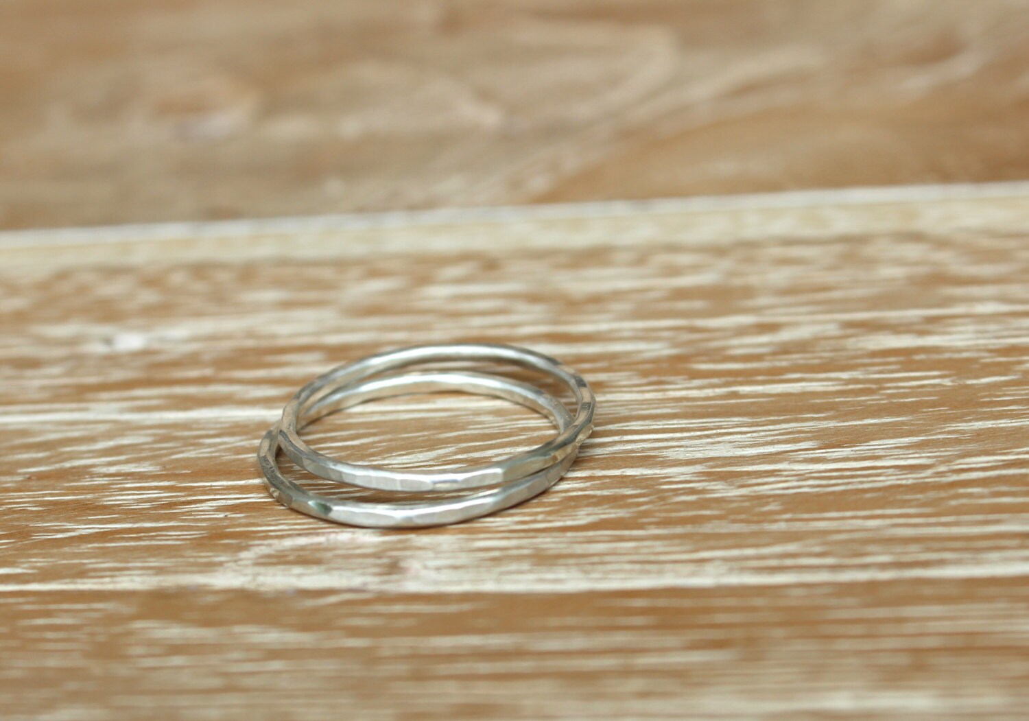 Two Silver Stackable Rings - Etsy
