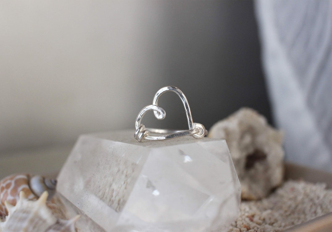 Funky Heart Ring - Etsy