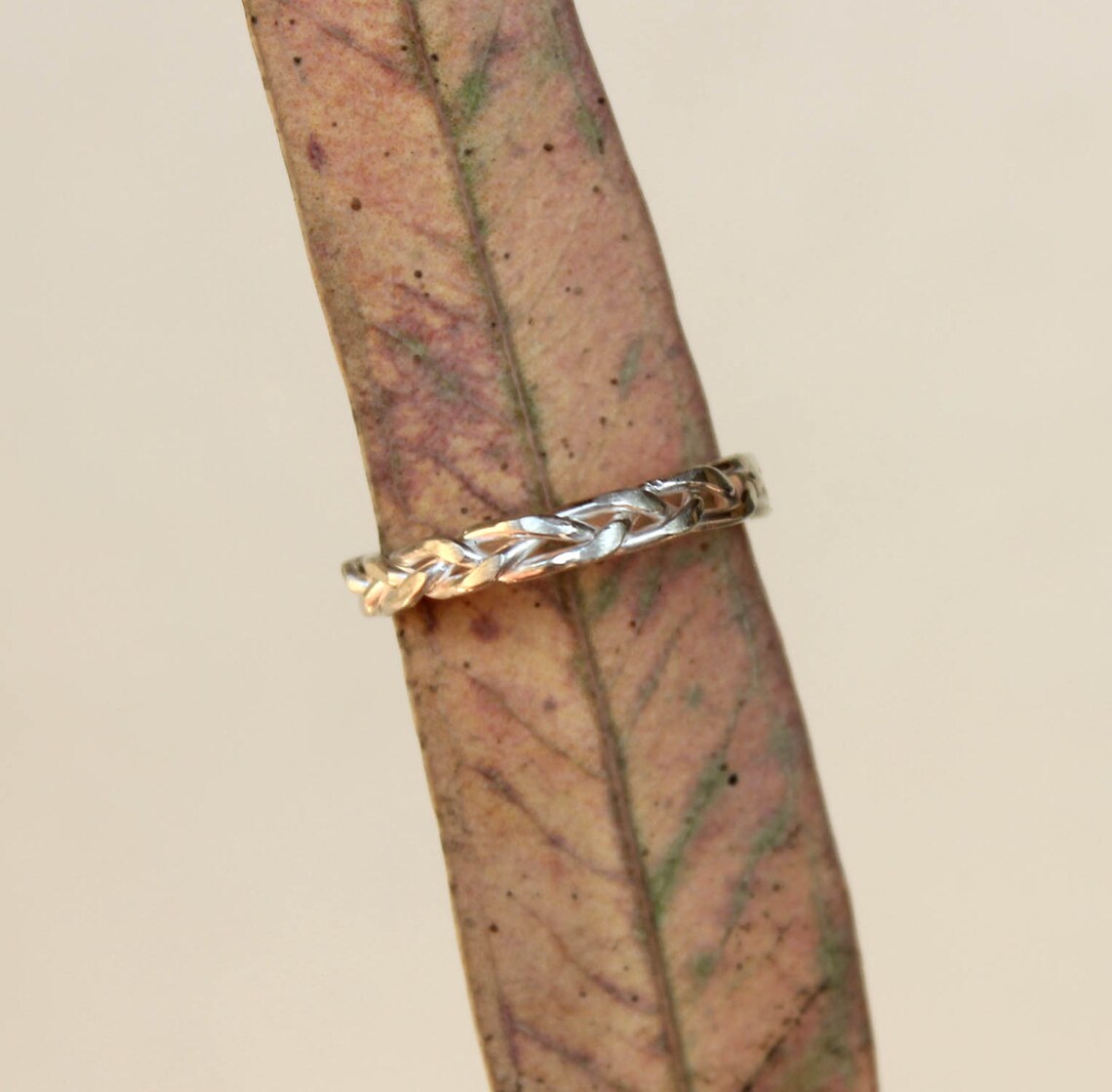 Sterling Silver Braided Ring - Etsy