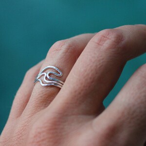 Rolling Waves Stacking Rings - Wave Ring - Beach Jewelry - Surfer Ring - Surf Jewelry - Etsy