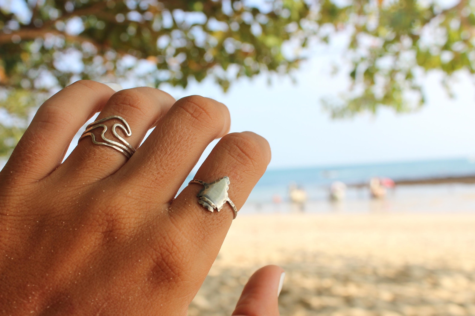 Rolling Waves Stacking Rings - Wave Ring - Beach Jewelry - Surfer Ring ...
