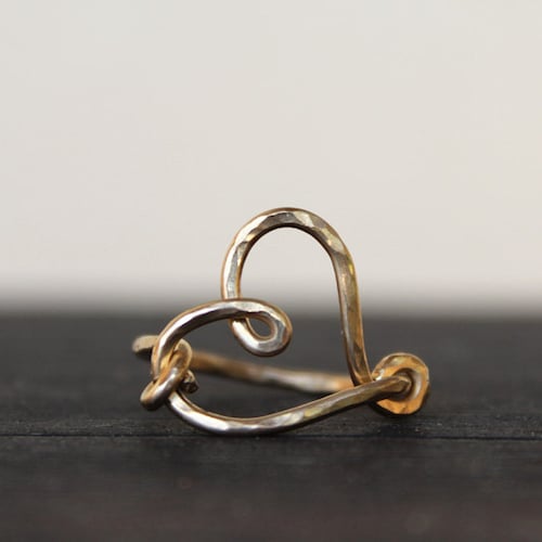 Gold Triple Heart Ring - Etsy