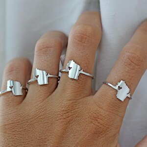Any State Love Ring - the Original - Personalized State Ring - Etsy
