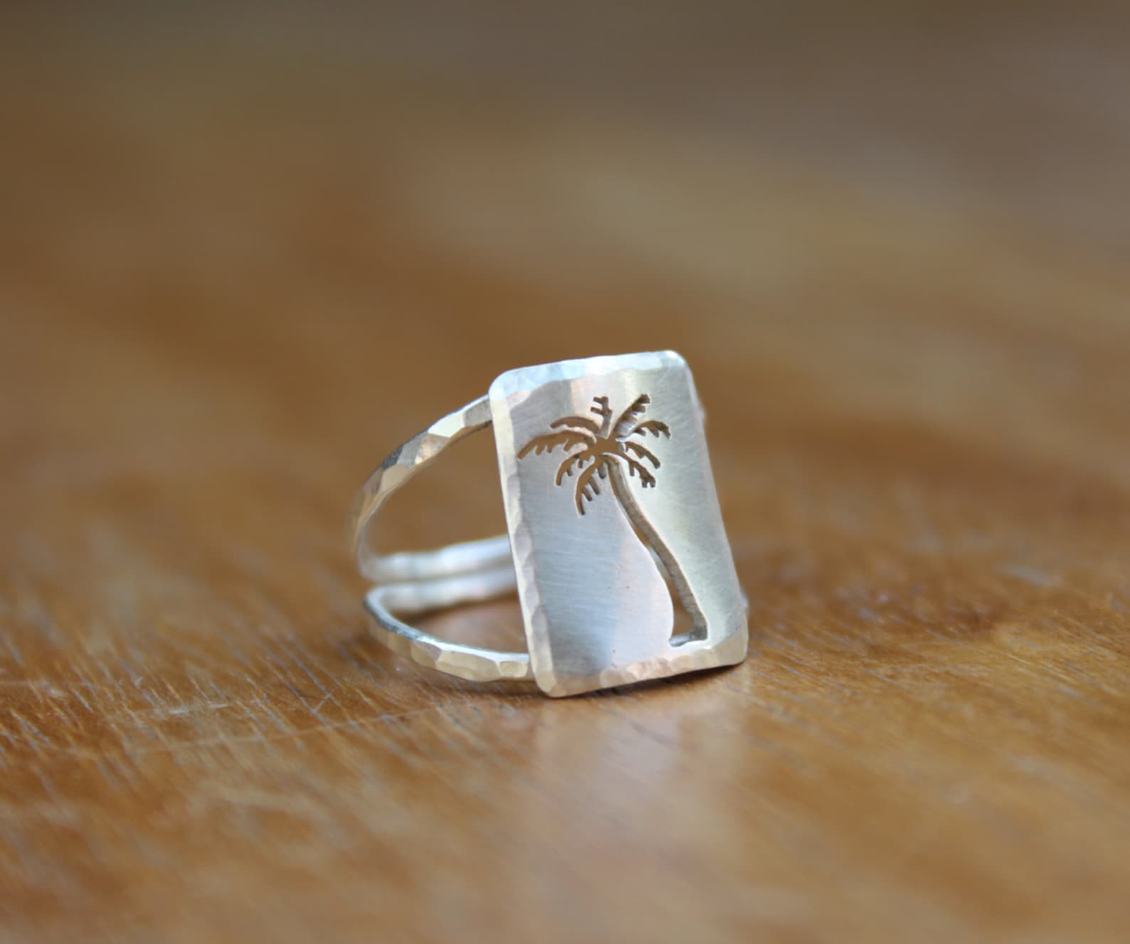 Under the Palm Tree Ring Tropical Jewelry Beachy Palm | Etsy