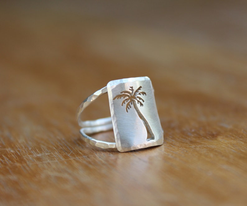 Under the Palm Tree Ring Tropical Jewelry Beachy Palm - Etsy Denmark
