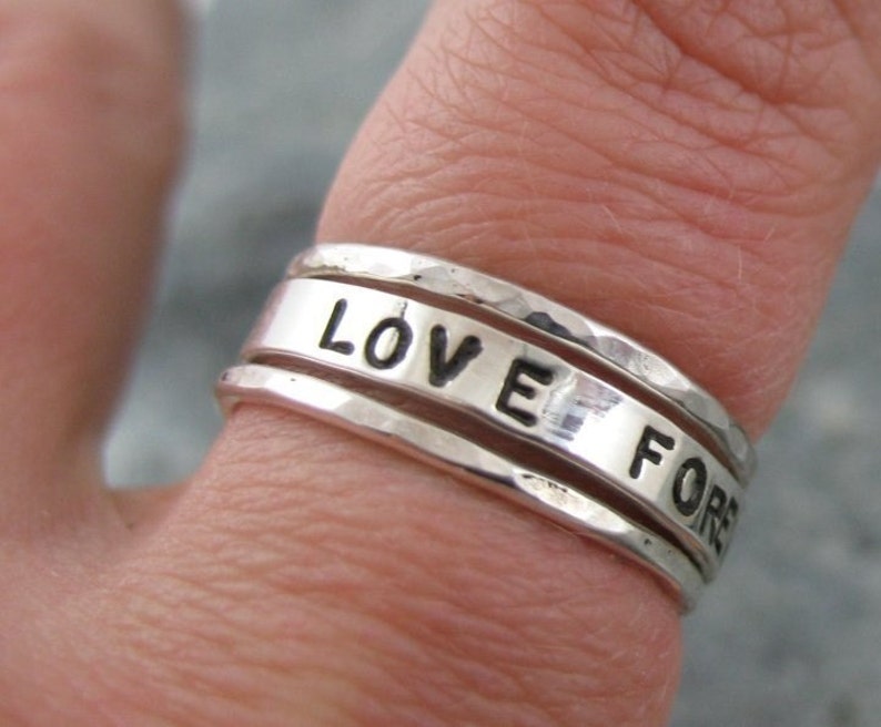 Personalized Stackable Rings | Etsy