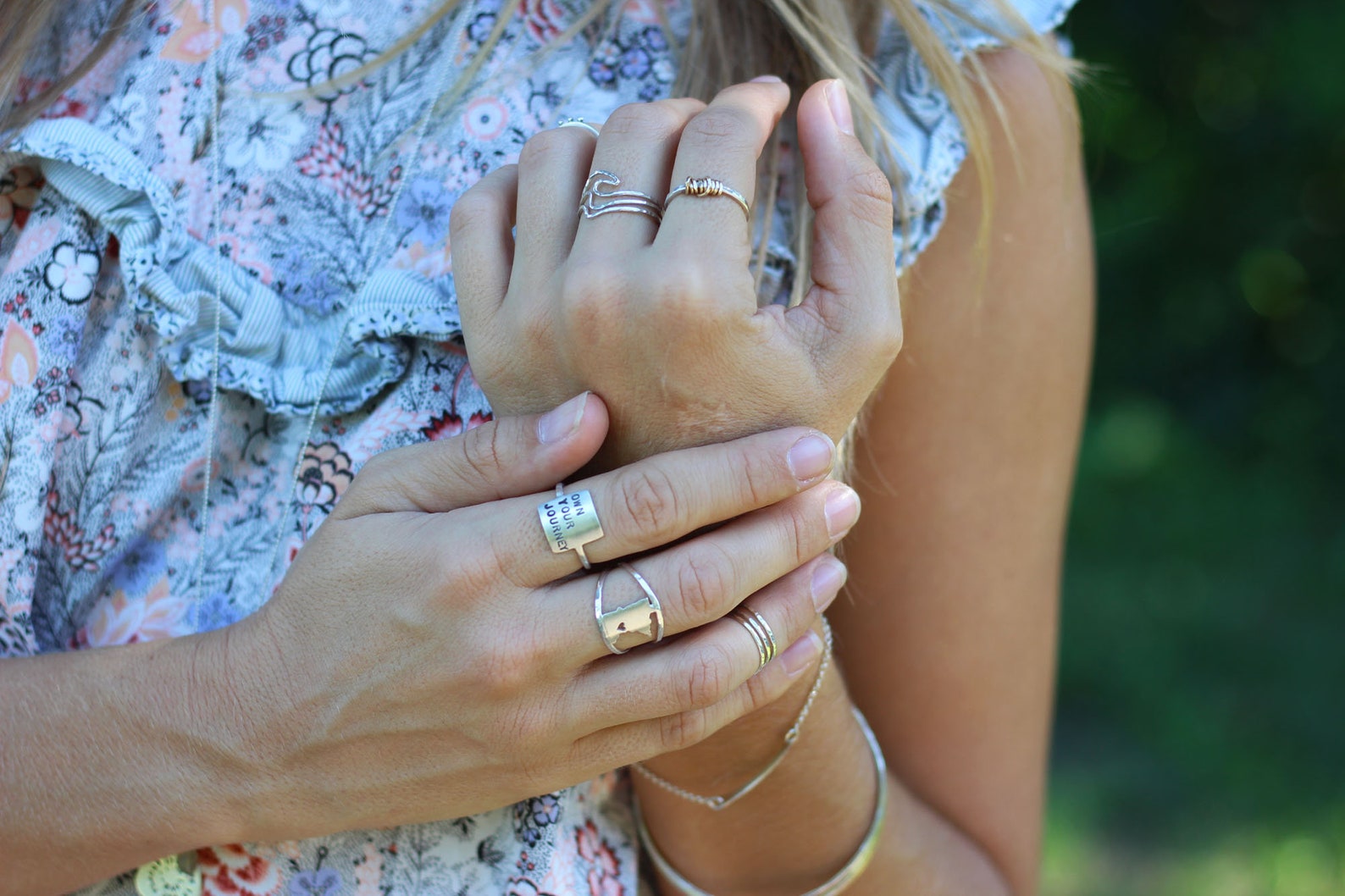 Spun Gold Ring Silver and Gold Winding Ring Simple but - Etsy