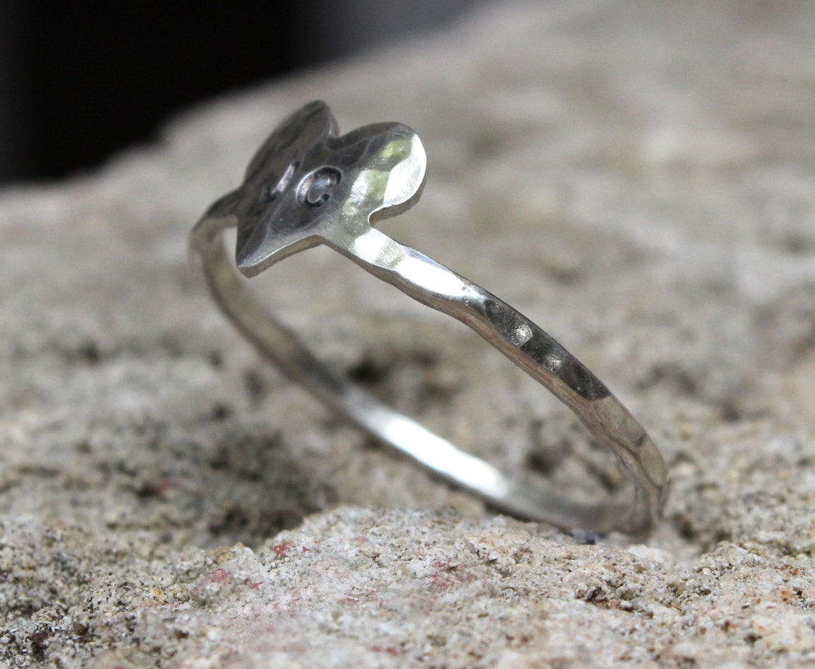 Personalized Heart Ring - Etsy