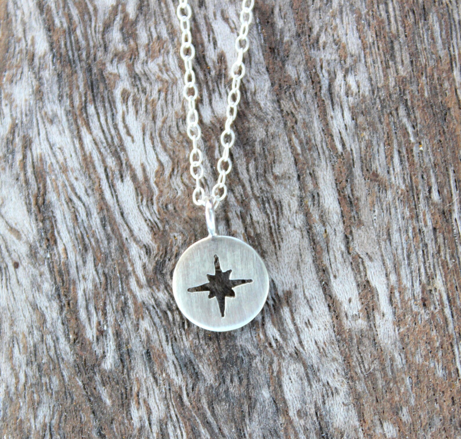 Wanderlust Compass Necklace Silver Dainty Compass Charm - Etsy