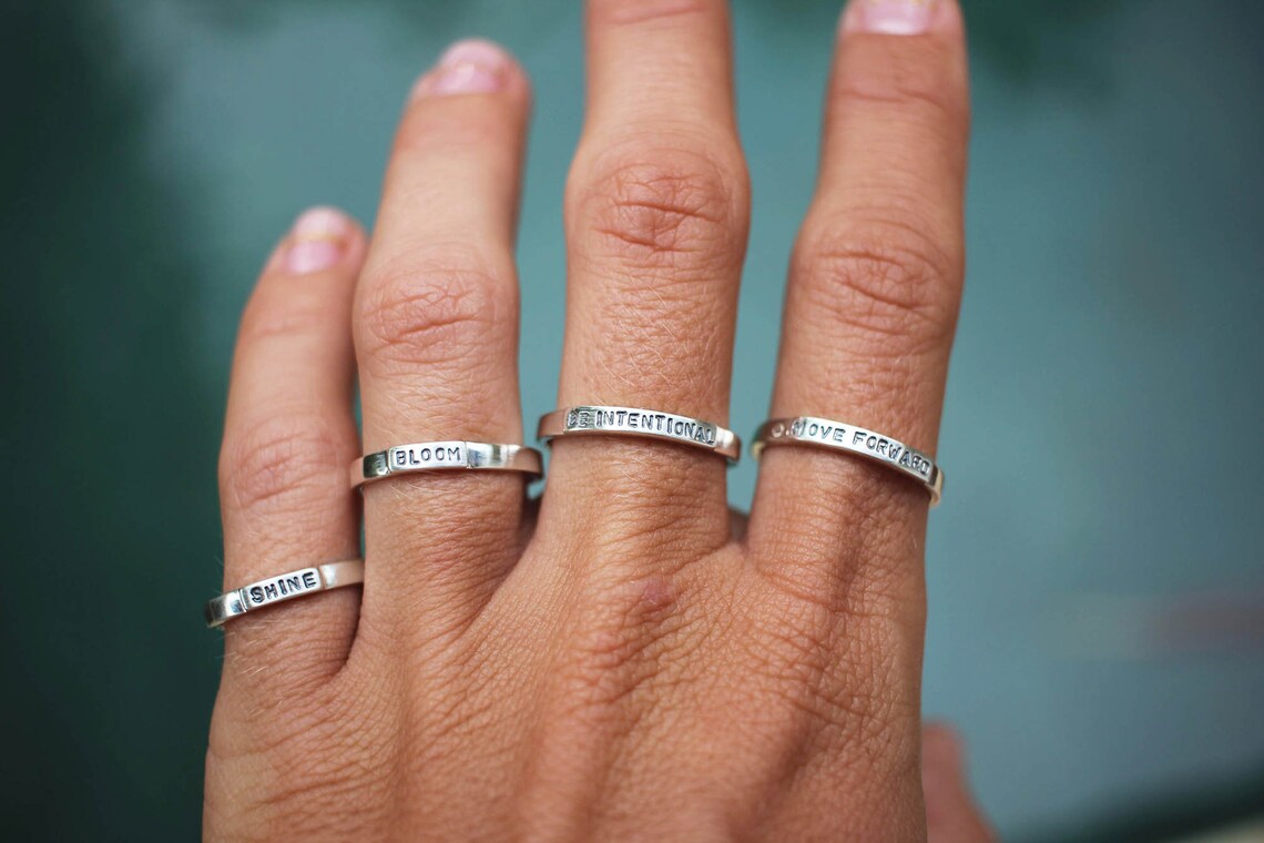 Say It Ring New Year's Resolution Word Ring Daily - Etsy