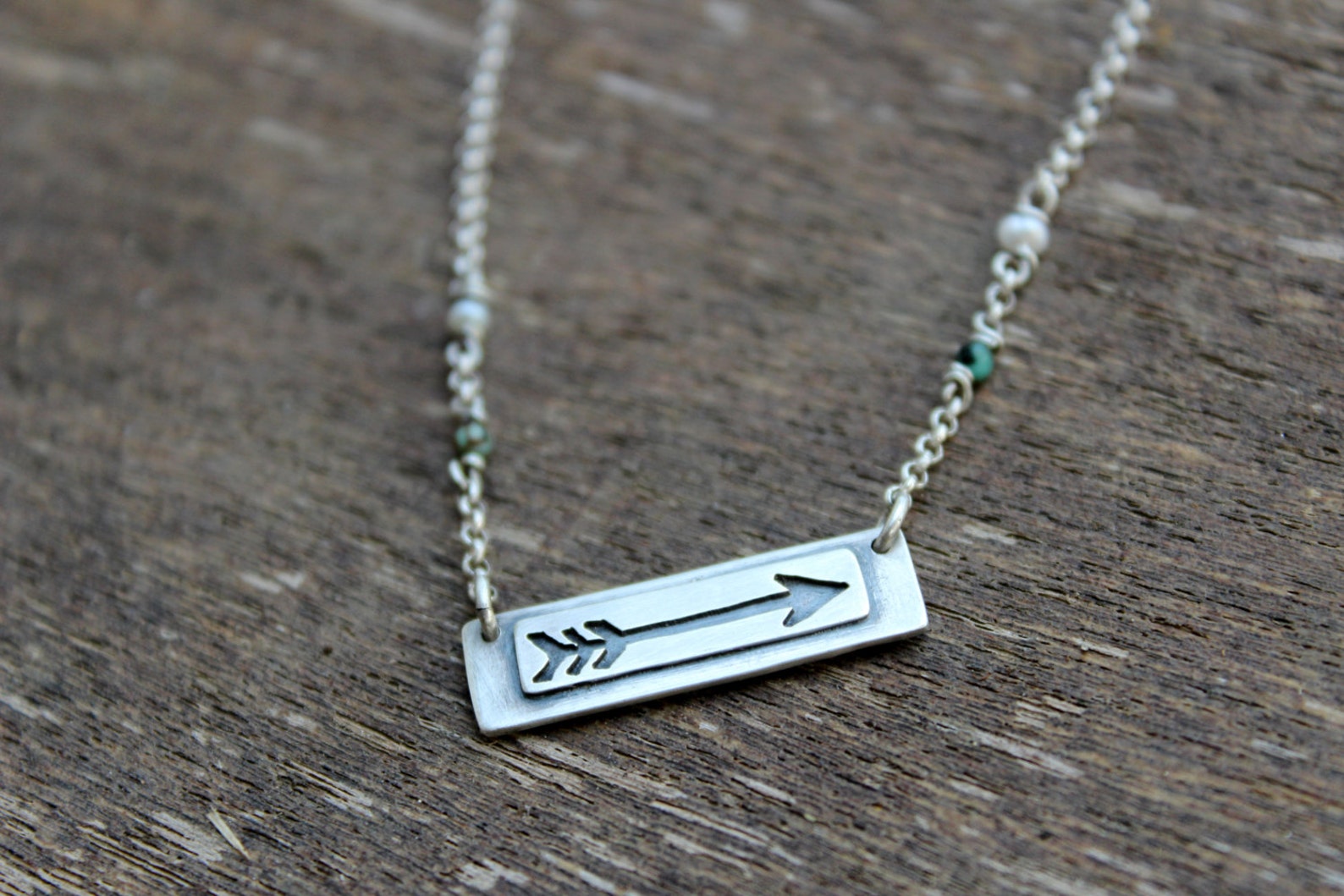 Moving Forward Arrow Necklace, Reversible and Personalized Wedding Gift ...