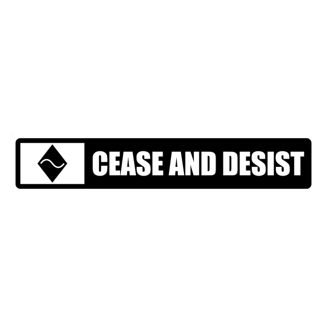 Cease and Desist Trail Sign - Etsy