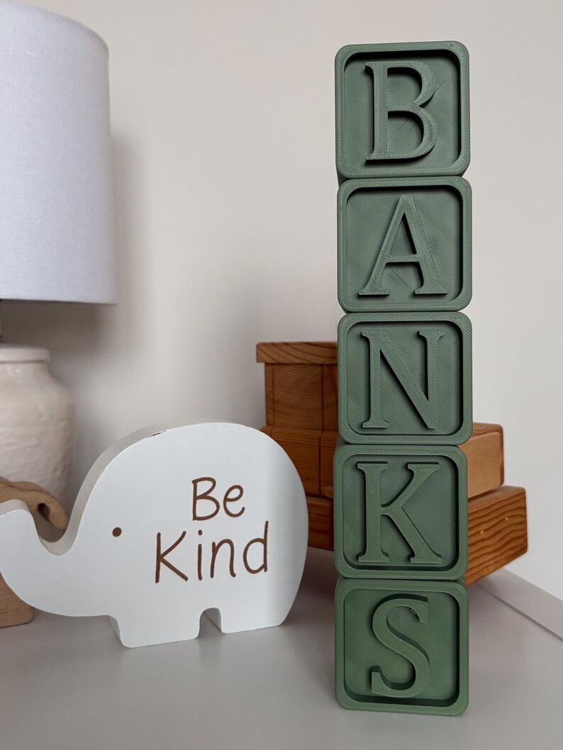 Personalized Alphabet Blocks - Nursery Decor, Montessori Learning - Etsy