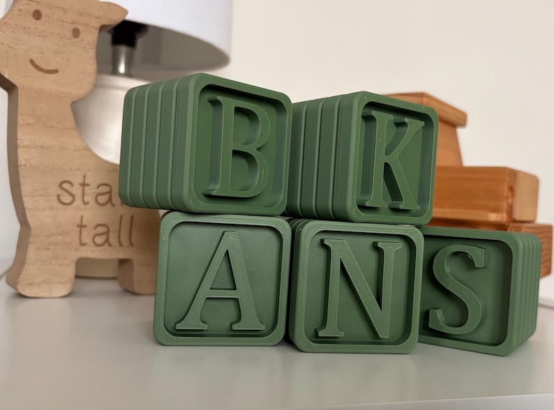 Personalized Alphabet Blocks - Nursery Decor, Montessori Learning - Etsy