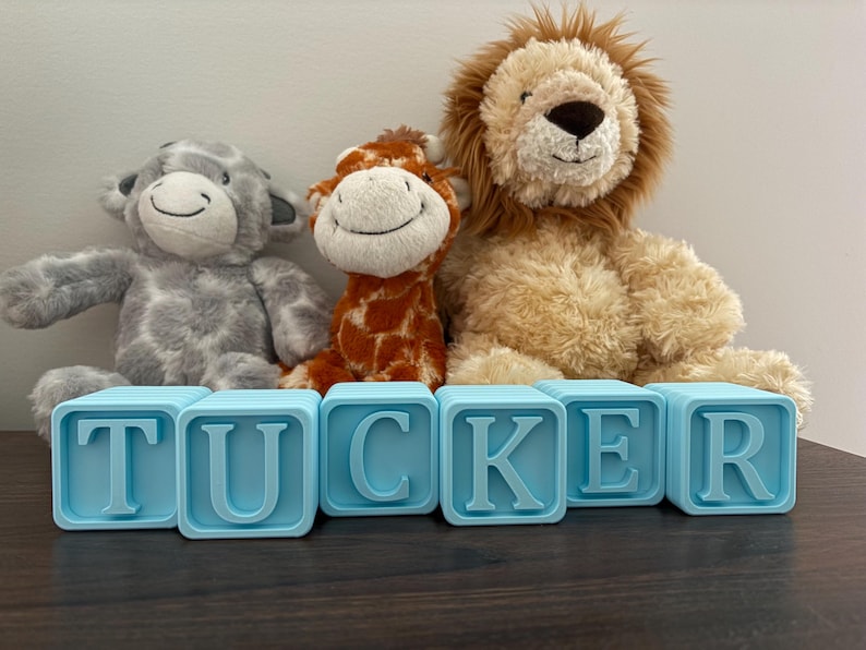 Personalized Alphabet Blocks - Nursery Decor, Montessori Learning - Etsy