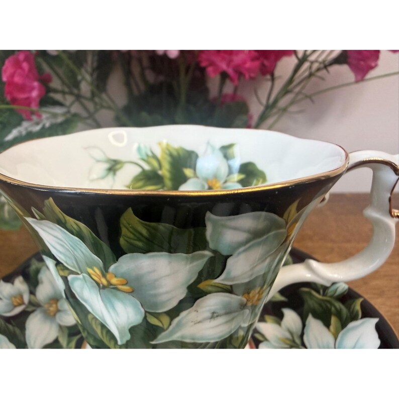 Vintage Royal Albert Trillium Teacup and Saucer Set Provincial Flowers ...