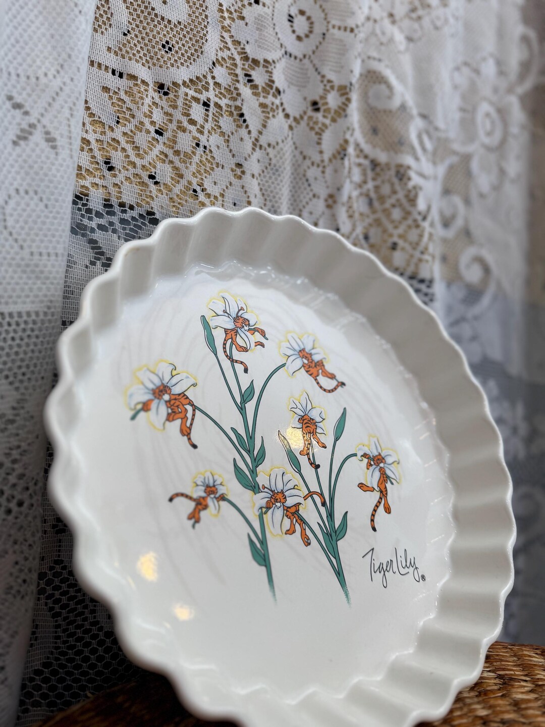 Tiger Lily Pie Pan - Etsy