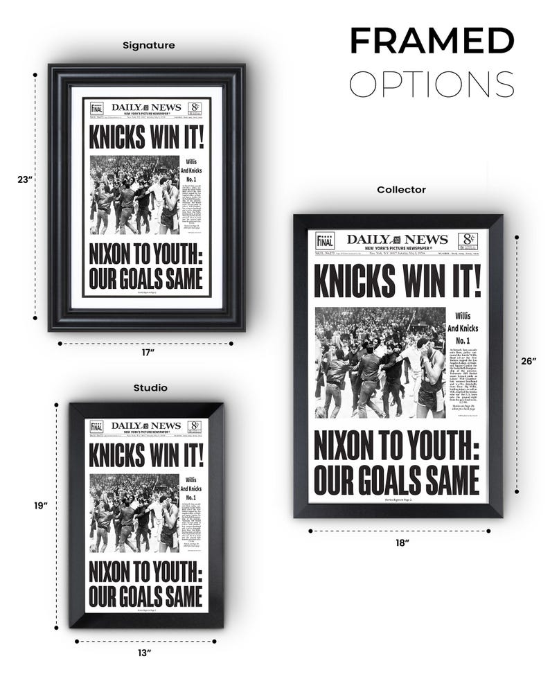 1970 New York Knicks “WIN IT!” NBA Championship Finals Front Page ...