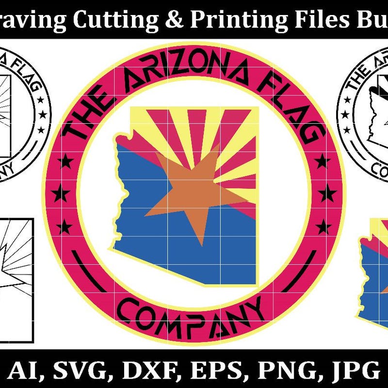 Arizona State Flag Svg - Etsy