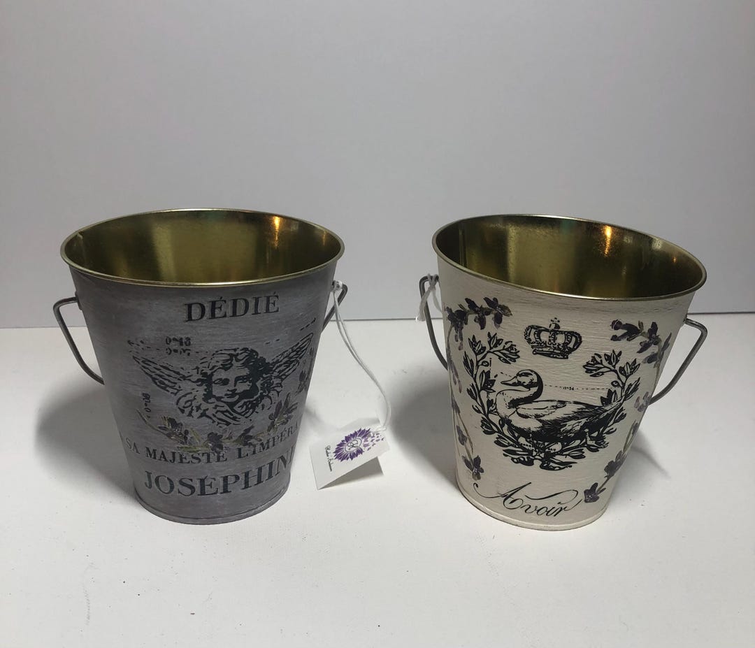 Small Tin Buckets/planters (1 Available, Sold Separately) - Etsy
