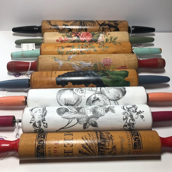 Painted Rolling Pins - Etsy