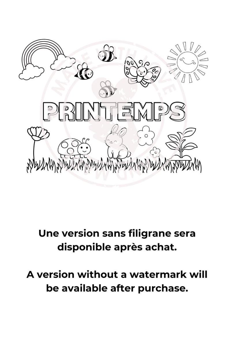 Printemps Coloriage - French Preschool - Francais Maternelle - Spring ...