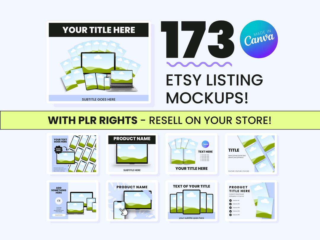 PLR Mockup Bundle | PLR Canva Templates for Ebook & Planner Mockups ...