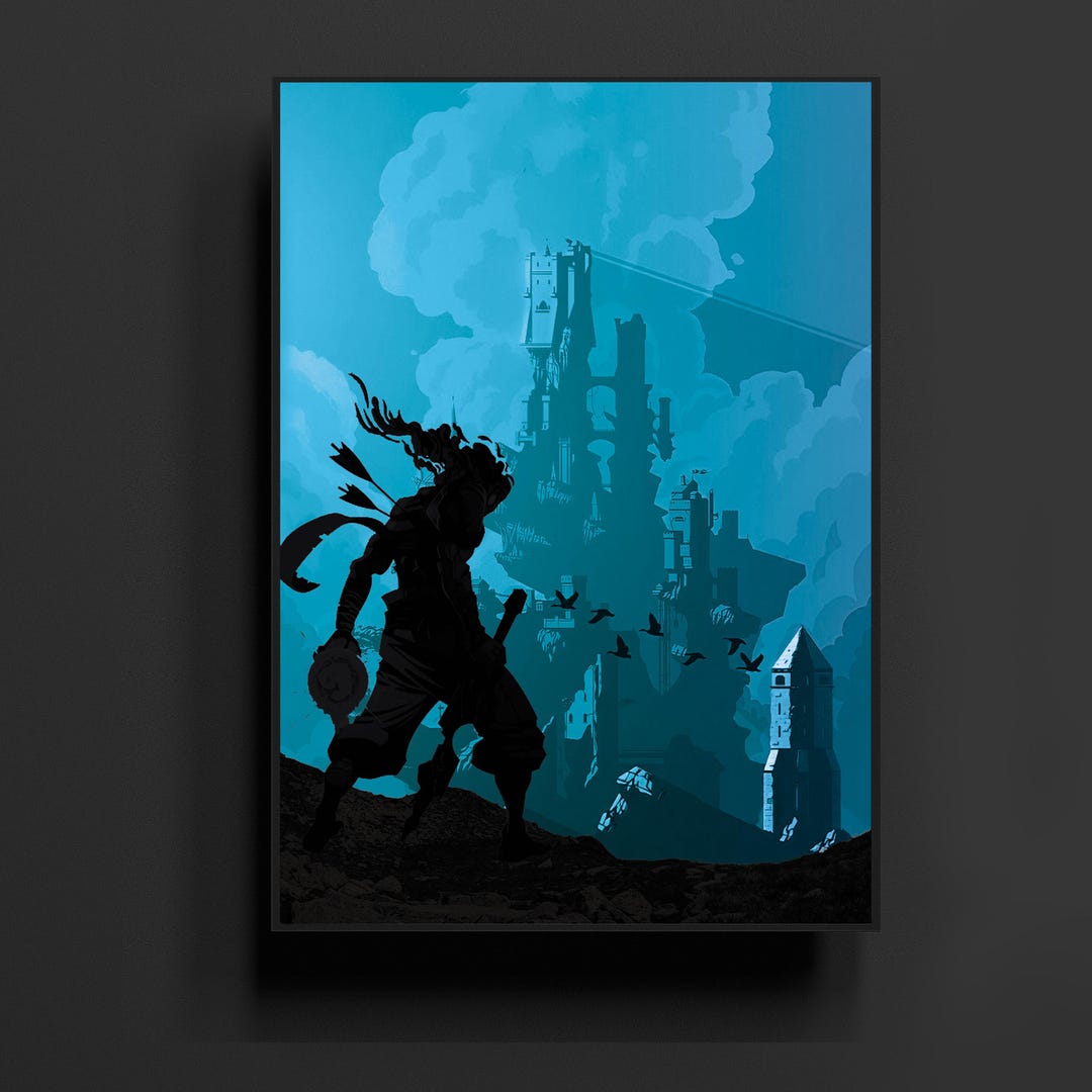 Minimalist Video Game Poster Rogue Adventure Wall Art – Dark Fantasy ...