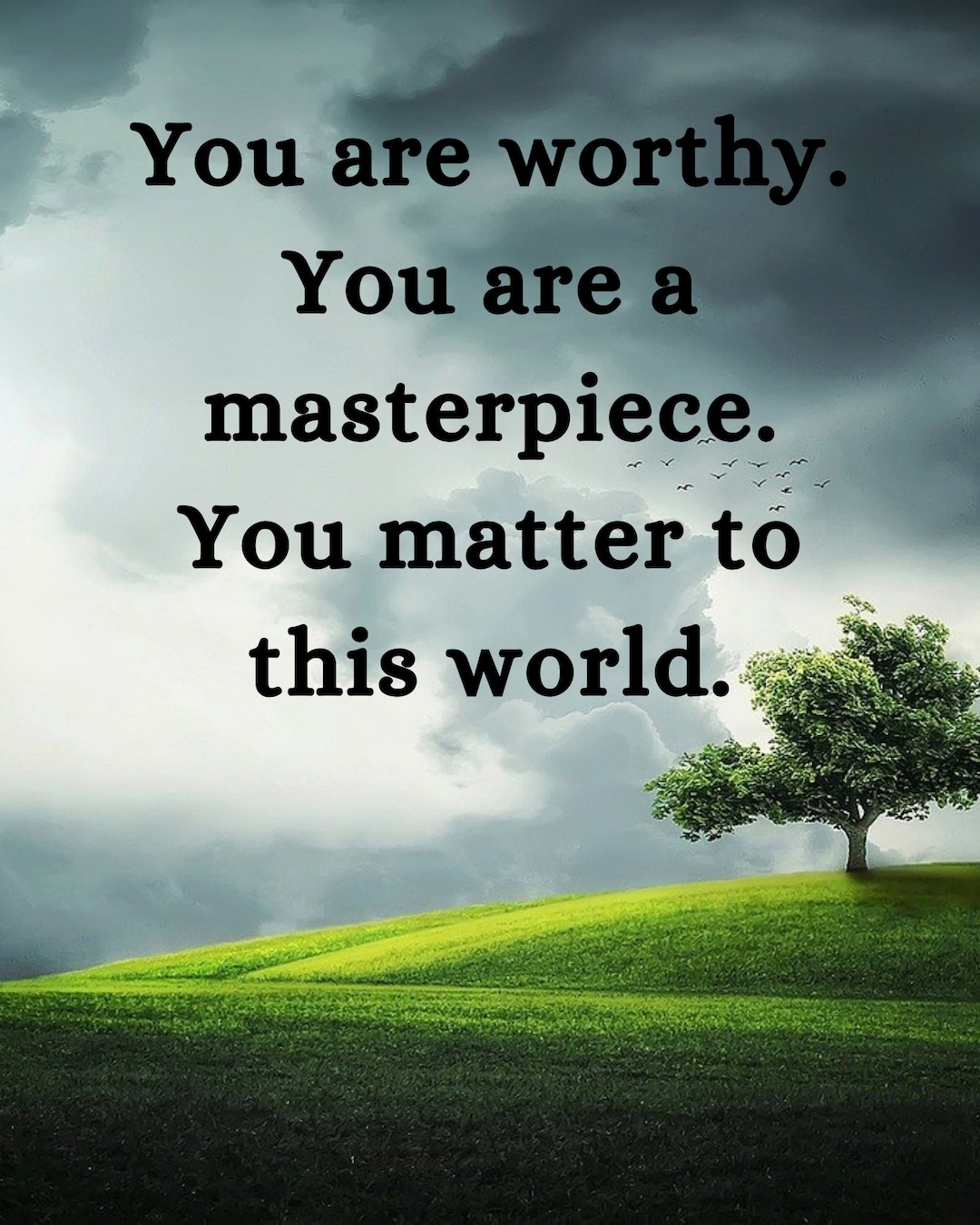 You Are Worthy Inspirational Quote Wall Print Instant Download - Etsy