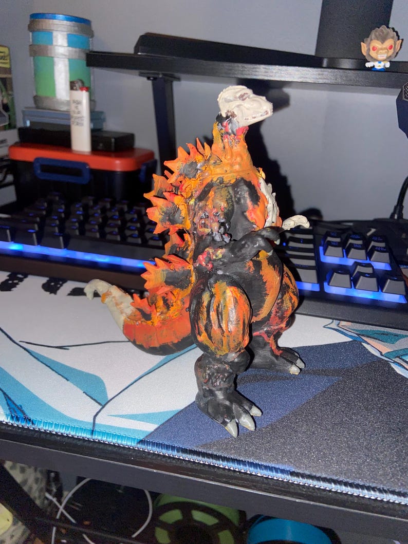 Meltdown Godzilla Custom Figure: Hand-painted Godzilla Vs Destroyah ...