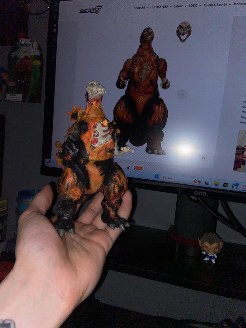 Meltdown Godzilla Custom Figure: Hand-painted Godzilla Vs Destroyah ...