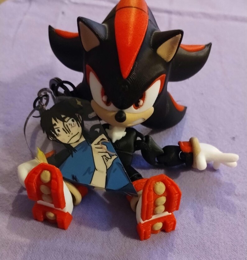 Shadow the Hedgehog X OC Keychain - Etsy