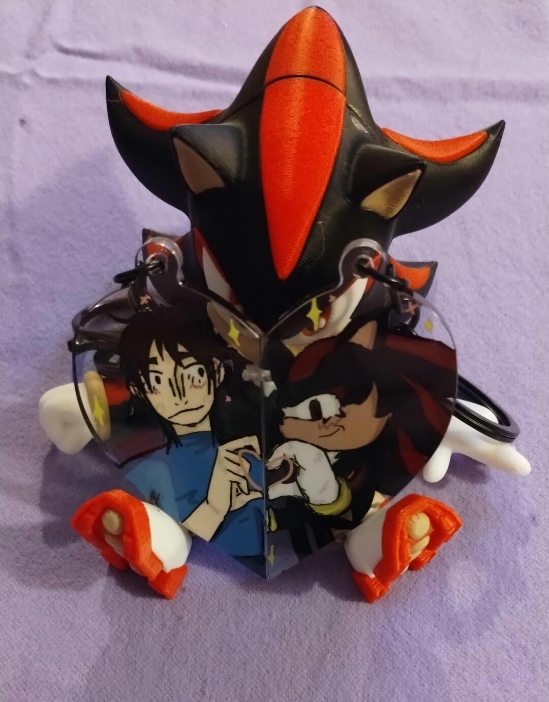Shadow the Hedgehog X OC Keychain - Etsy