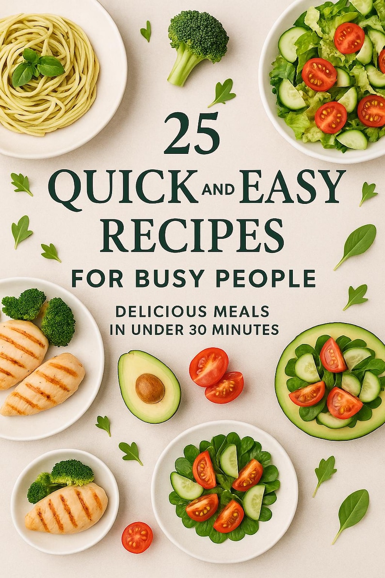 Quick and Easy Recipe Cookbook: 25 Meals for Busy People, Simple ...