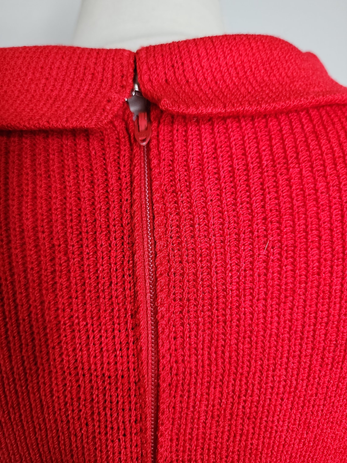 1970s St John Red Santana Knit Long Sleeve Vintage Dress - Etsy