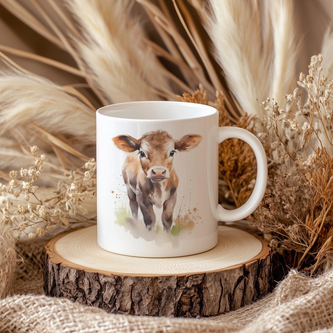 Mug Cow, Coffee Mug Calf Gift, Coffee Cup Dairy Cow, Mug Birthday Young ...