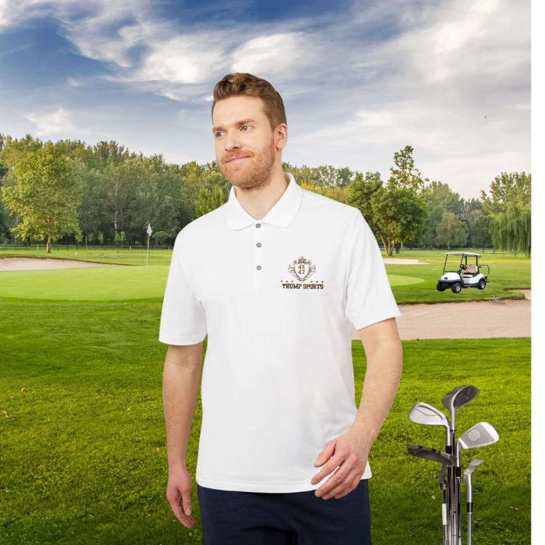 Trump Sports Adidas Unisex Performance Polo Shirt Embroidery - Etsy