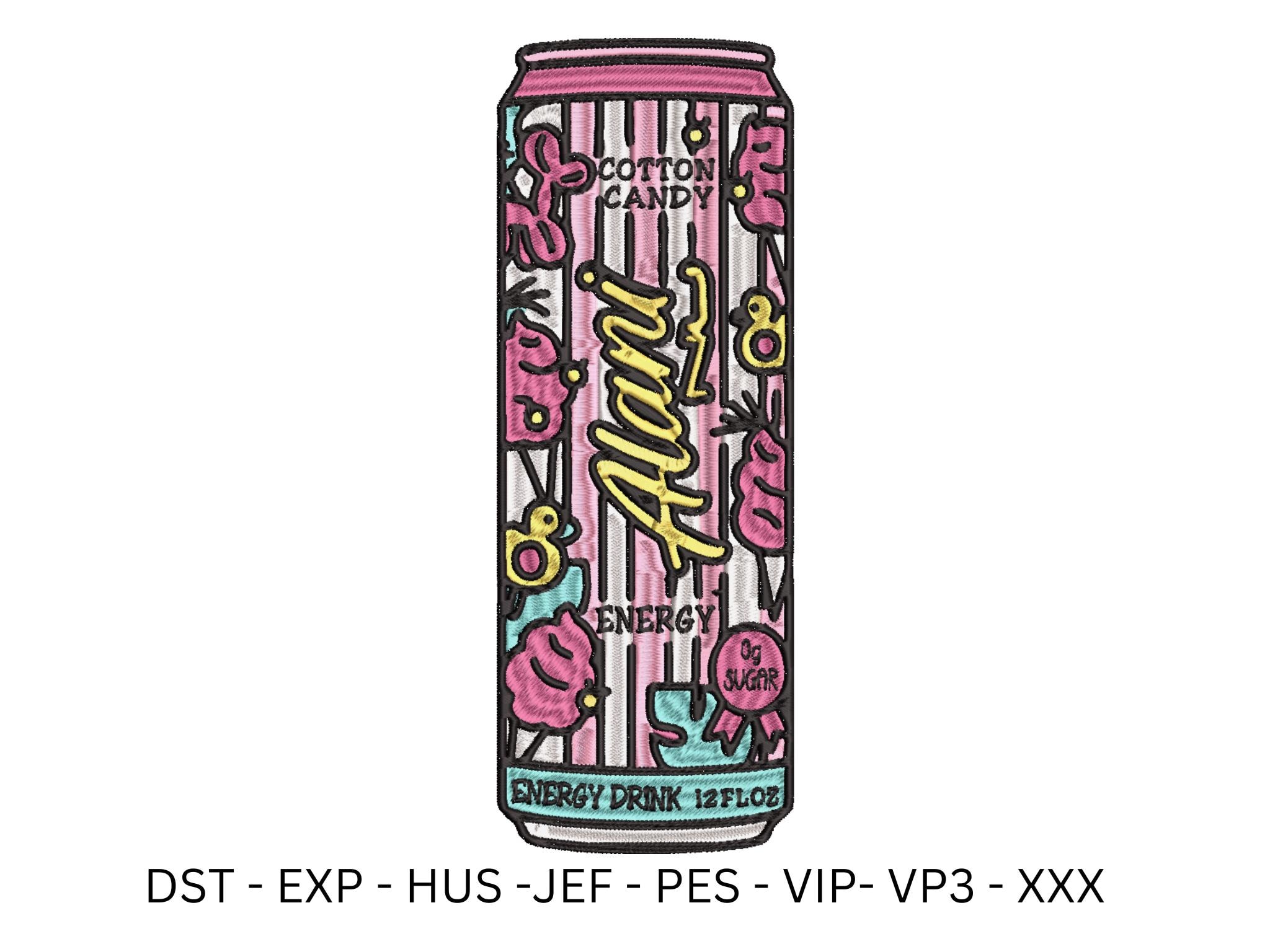 Coquette Energy Drink Alani Design, Cotton Candy, Embroidery Design ...