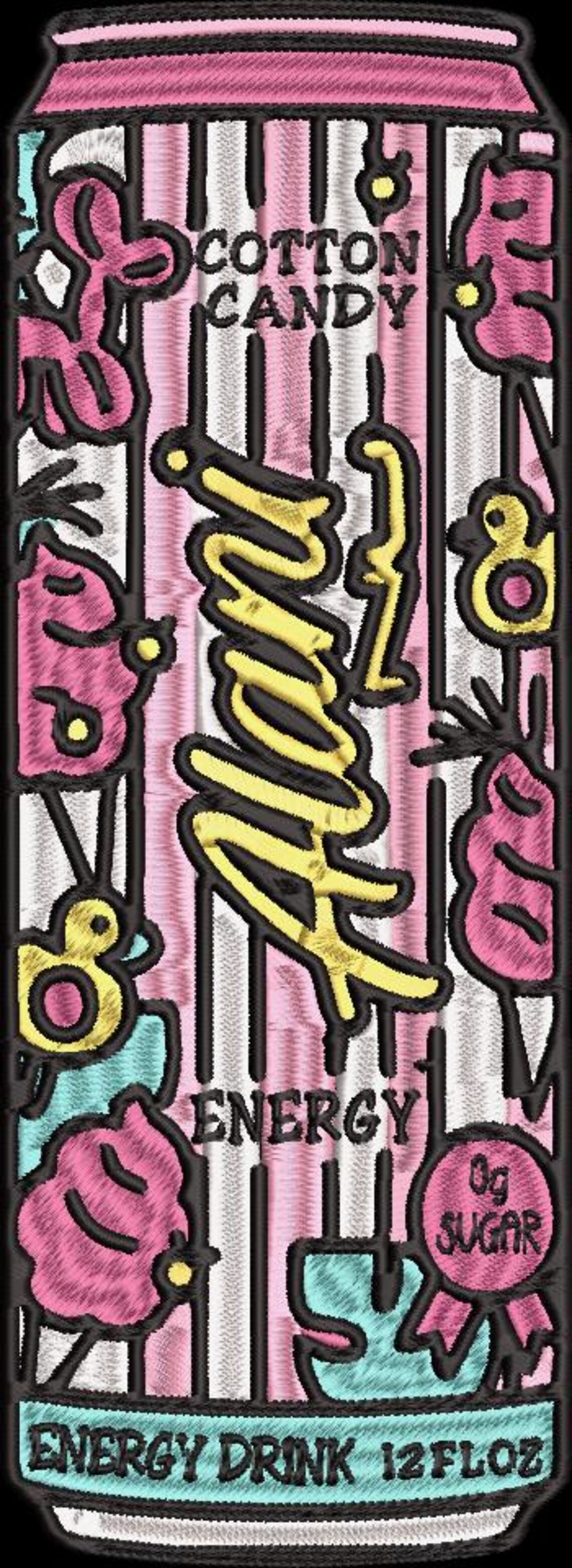 Coquette Energy Drink Alani Design, Cotton Candy, Embroidery Design ...