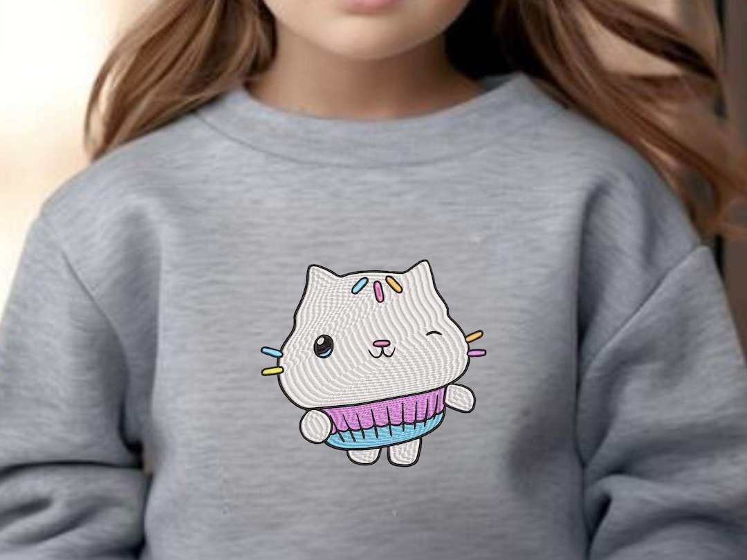 Cupcake Cat Embroidery Design, Instant Download, 3 Sizes Embroidery ...