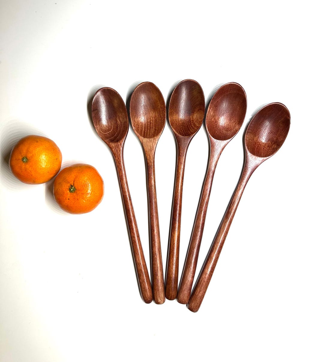 Set of 5 Handmade Wooden Spoons – Eco-friendly, Durable and Natural ...