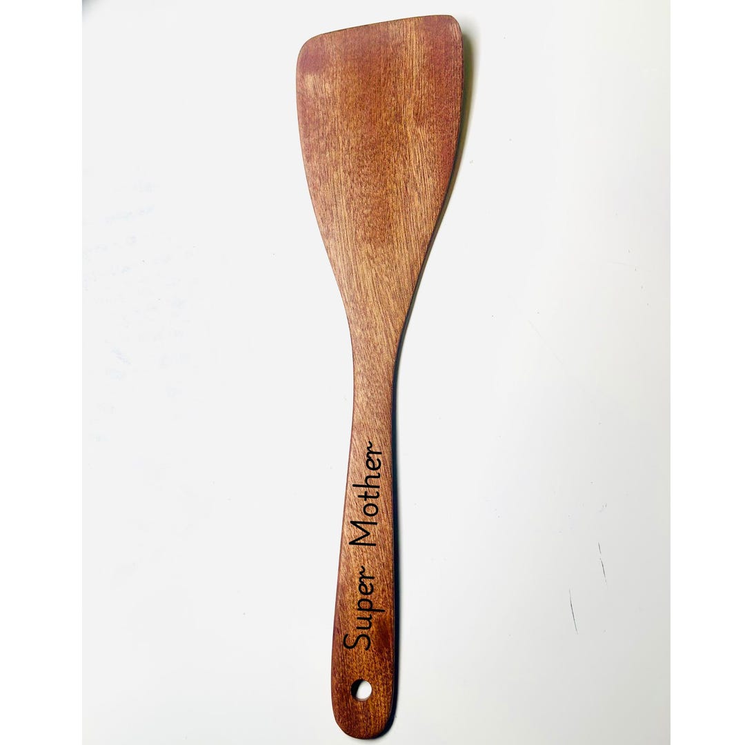 Personalized Handmade Wooden Cooking Spatula – Custom Engraving ...