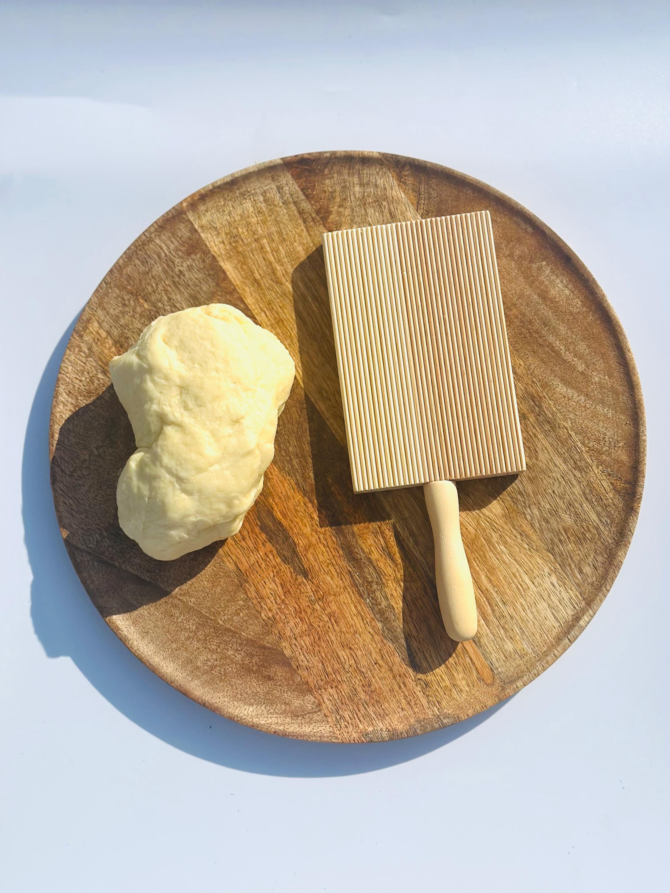 Handmade Wooden Gnocchi Board – Pasta Dough Roller – Ridged Paddle for ...
