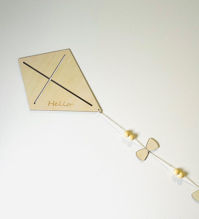 Personalized Wooden Decorative Kite Wall Decor – Custom Kids Room ...