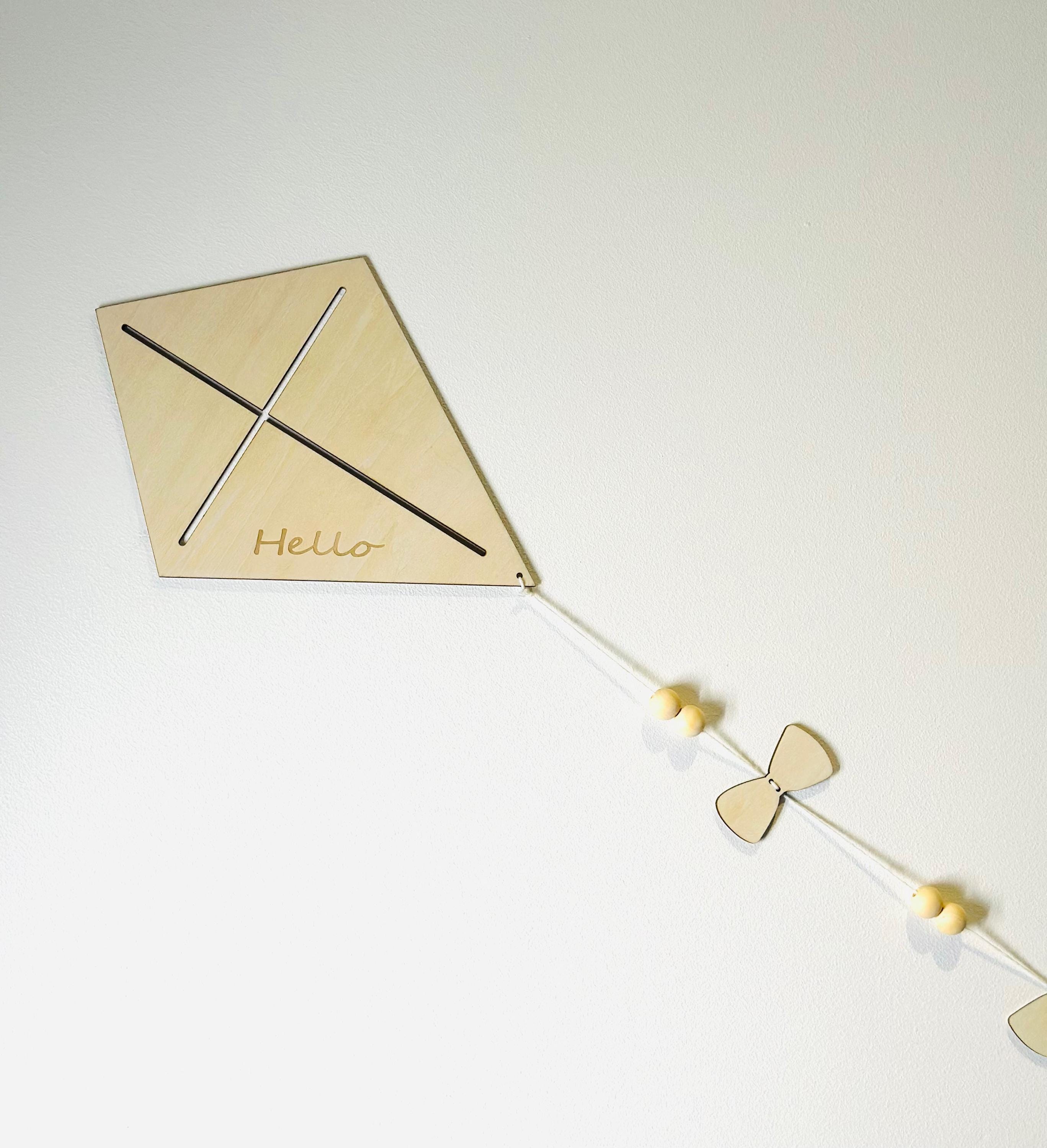Personalized Wooden Decorative Kite Wall Decor – Custom Kids Room ...
